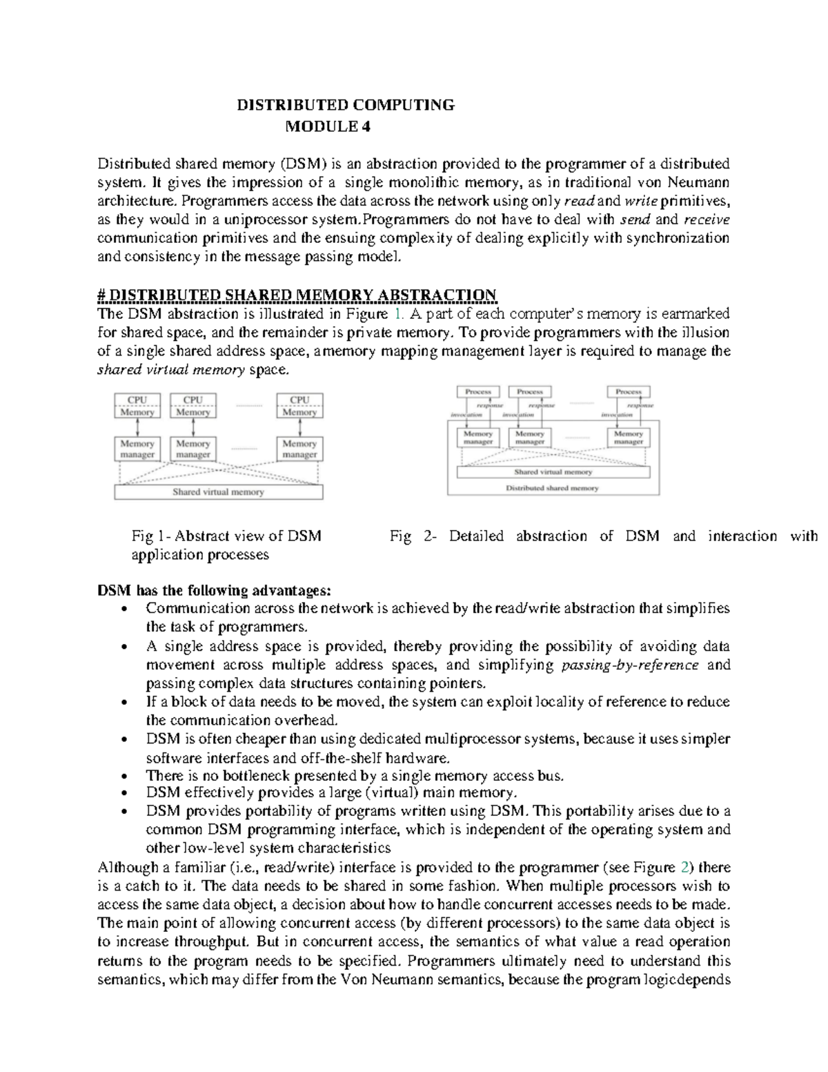 Module 4 Notes - Distributed Computing (DC 2019 Scheme) - Studocu