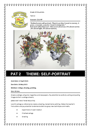 Grade 7 Visual Arts Term 2 Task 1 - GRADE 7 VISUAL ARTS TERM 2 WORKBOOK ...