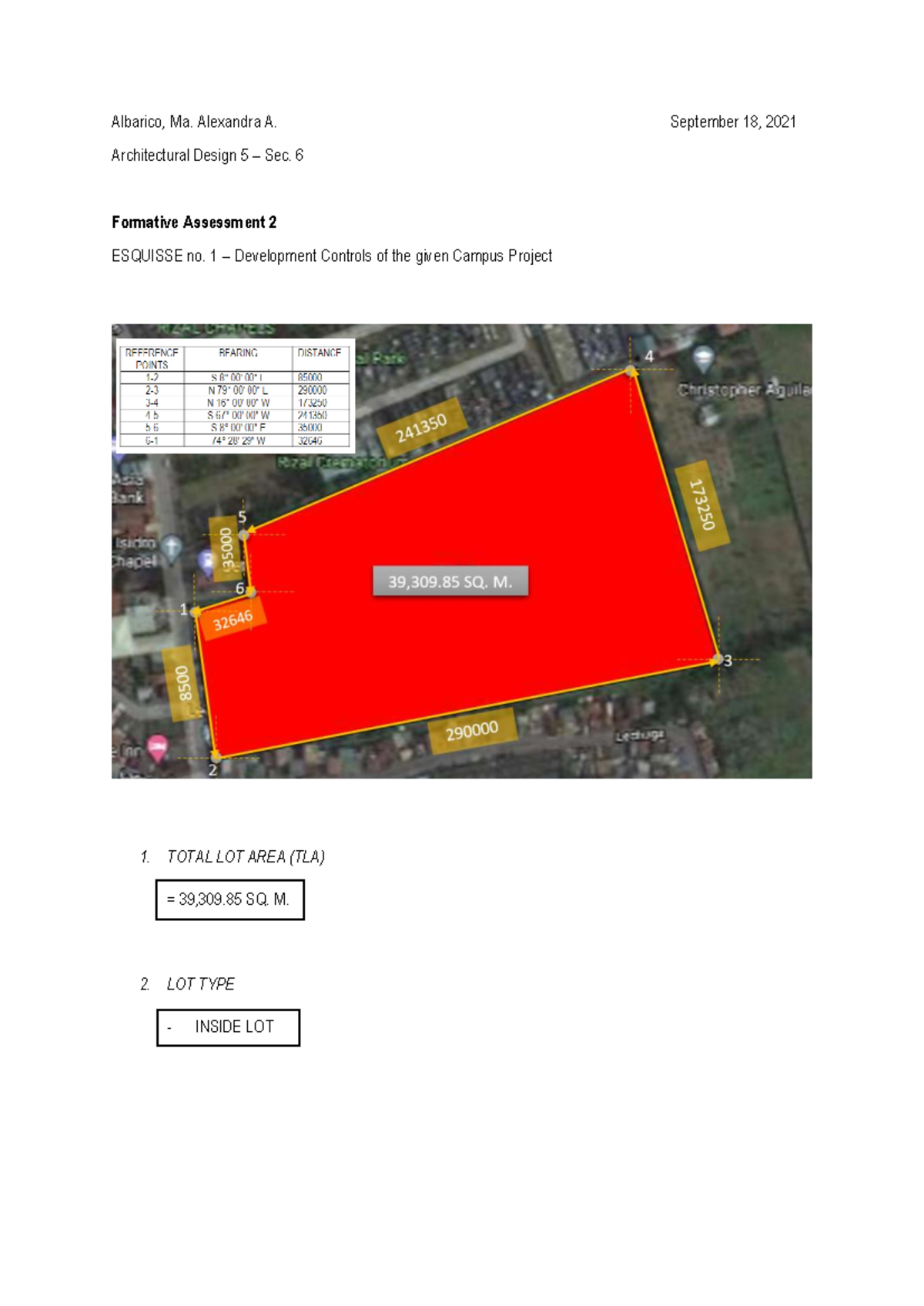 Architectural Design 5 - Sec. 6: Development Controls Esquisse 1 - Studocu