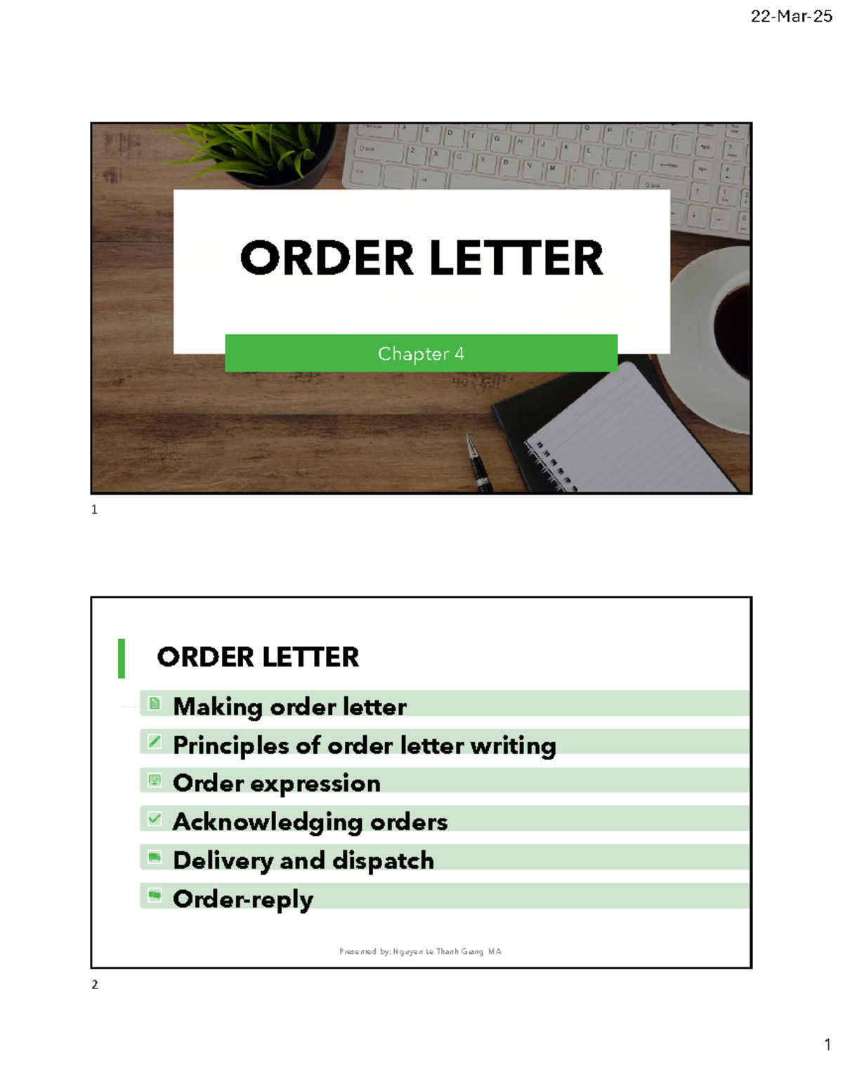 C4 ORDER LETTER Chapter 4: Principles & Practices of Writing - Studocu