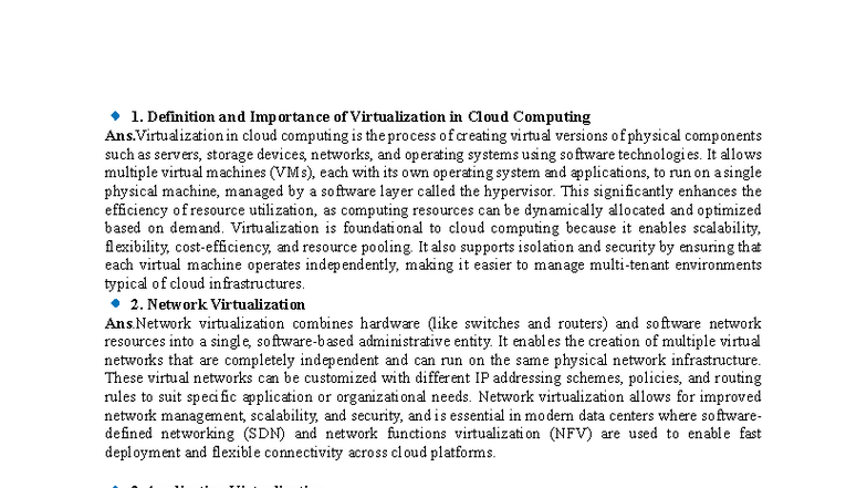 Cloud Computing Concepts and Virtualization Techniques (CS101) - Studocu
