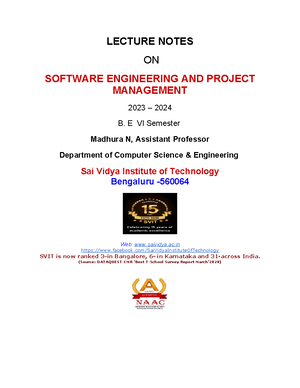 SEPM Module 2 - LECTURE NOTES ON SOFTWARE ENGINEERING AND PROJECT ...