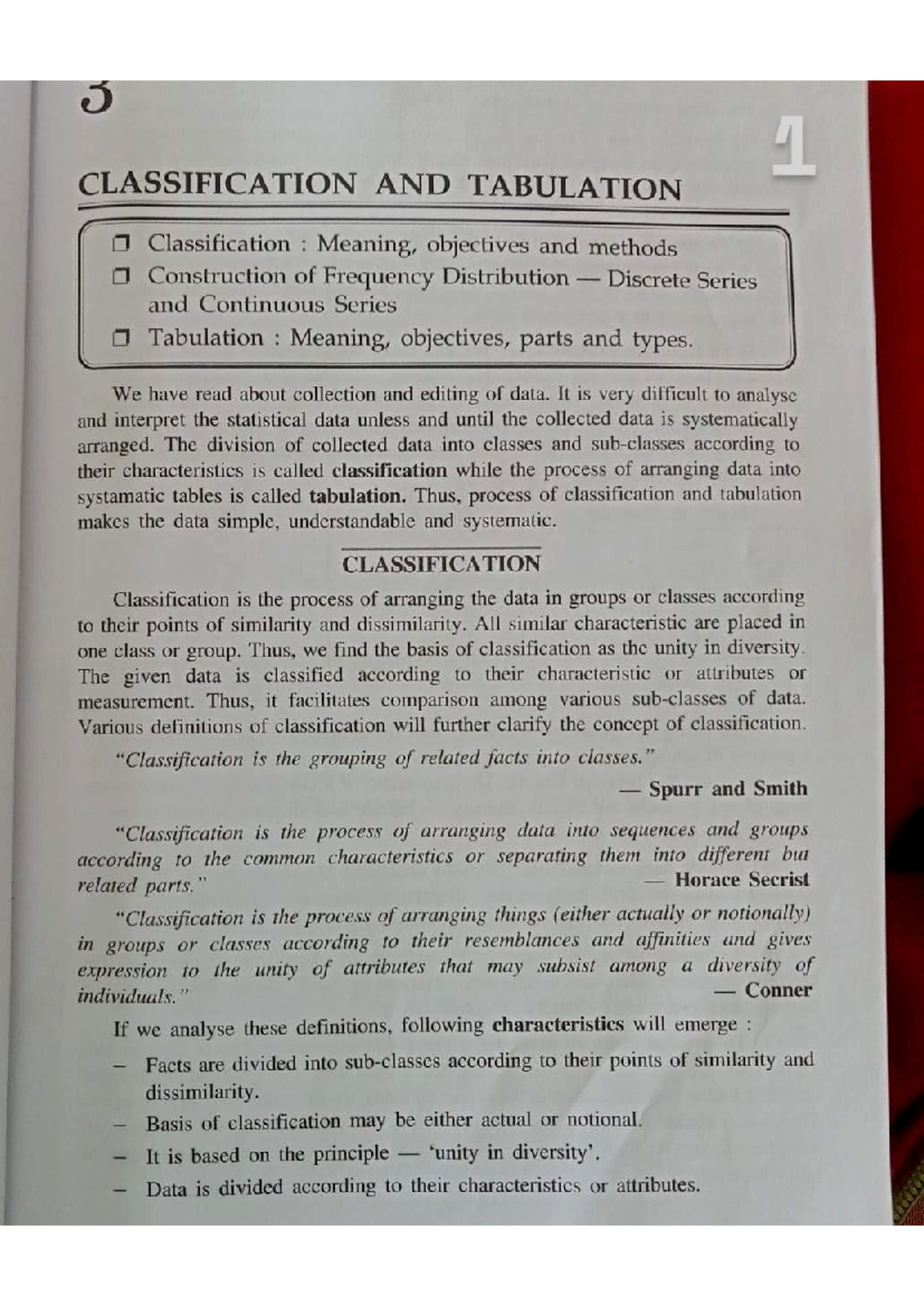 STATISTICS 3: CLASSIFICATION AND TABULATION METHODS - Studocu