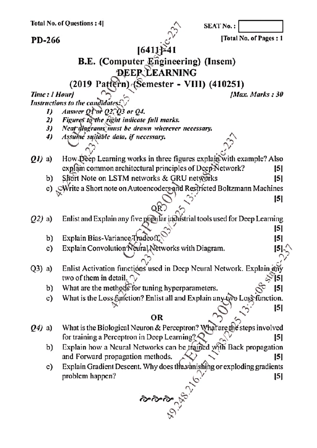 Comp DL Insem 2025: Deep Learning Exam Questions & Guidelines - Studocu