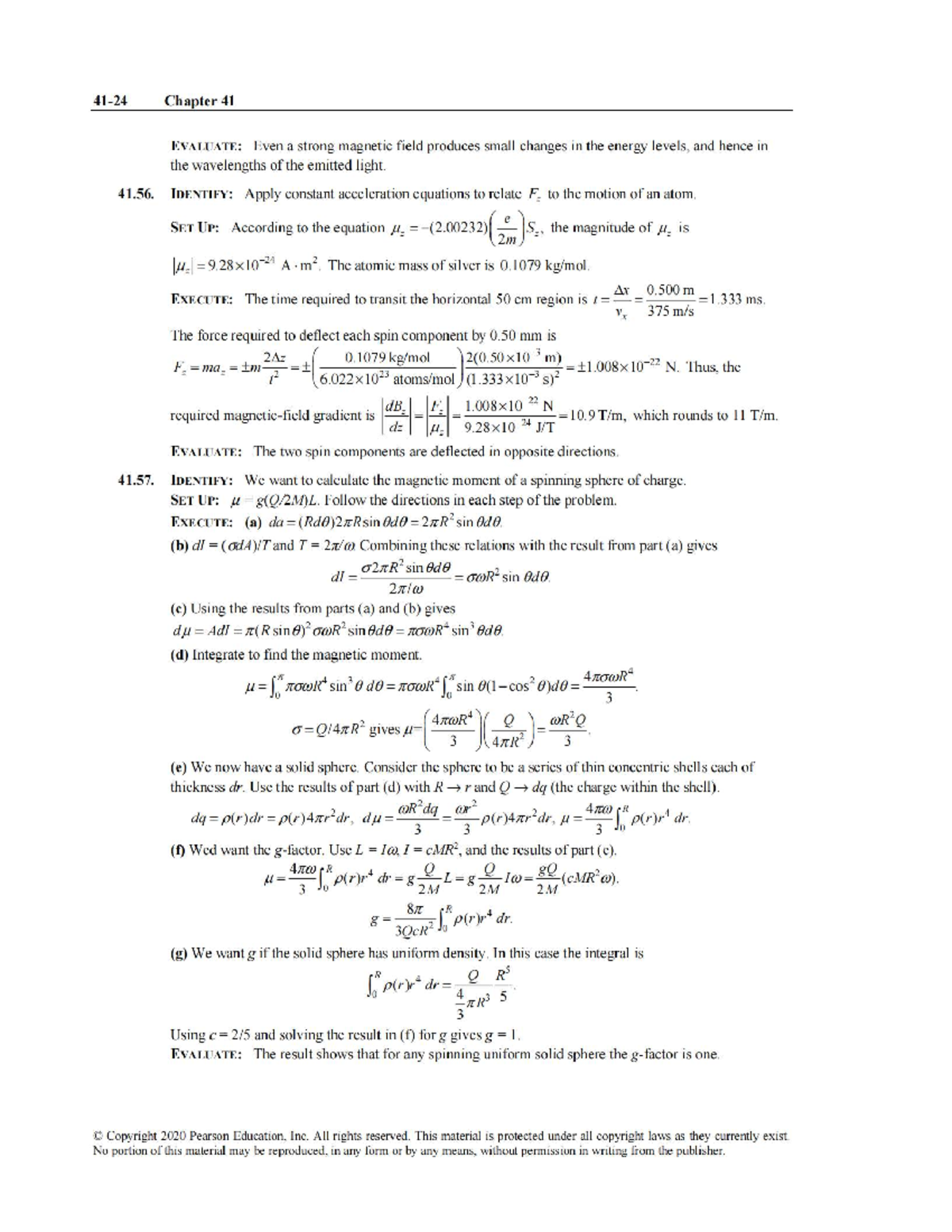 Chapter 41: Magnetic Moments and Forces in Atomic Motion (PHYS 101 ...