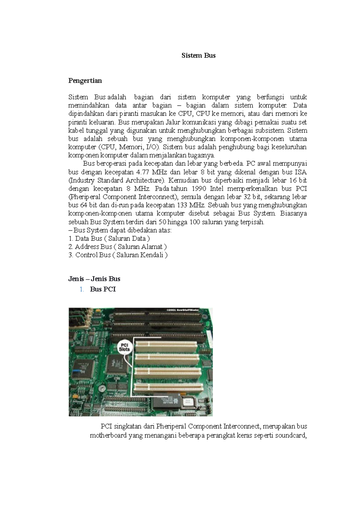 Sistem Bus Arsitektur Komputer: Jenis dan Cara Kerja dalam Komputer ...