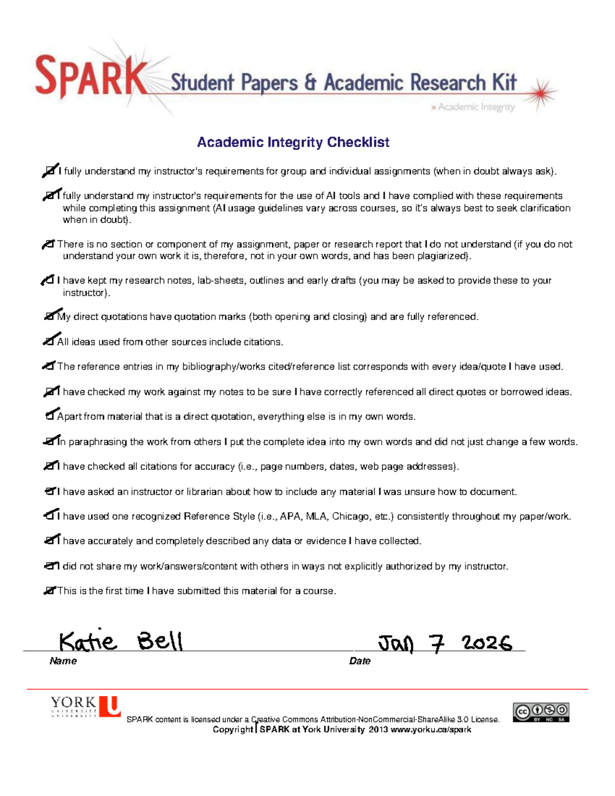 Academic Integrity Checklist: Understanding AI & Citation Rules - Studocu