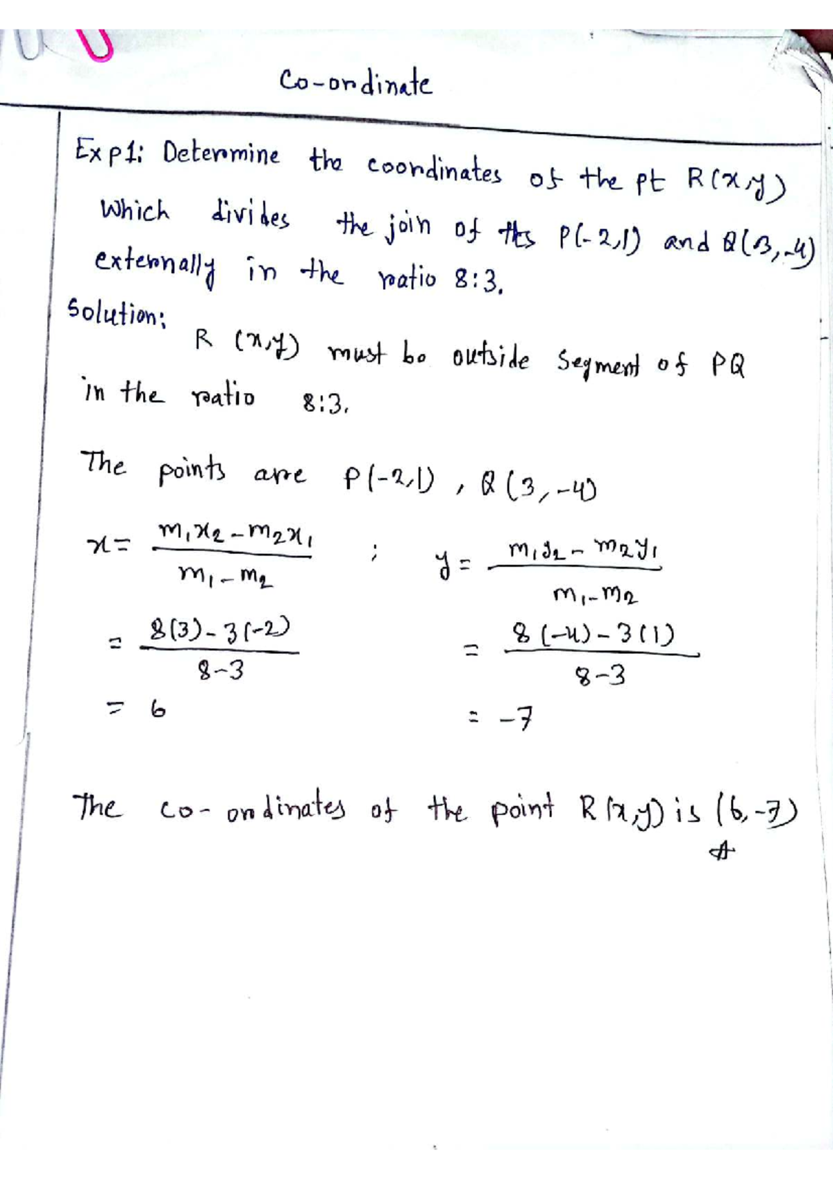Exp1: Coordinate Geometry Problems and Solutions - Math 104 - Studocu