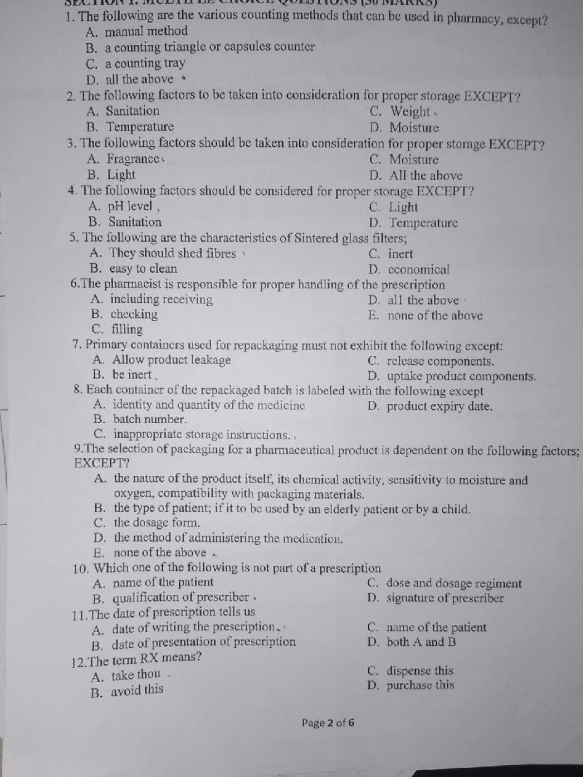Pharmacy Revision: Key Concepts and Storage Methods - Studocu
