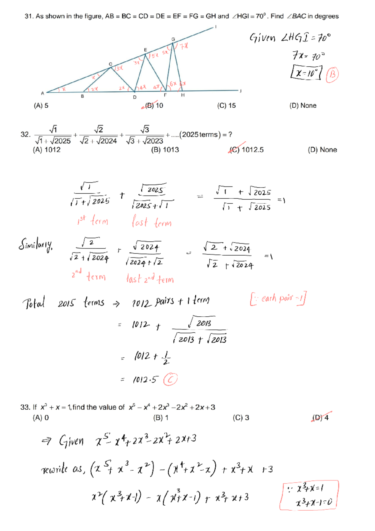 Class 9 Reformation Test 1 Solutions (260329) - Studocu