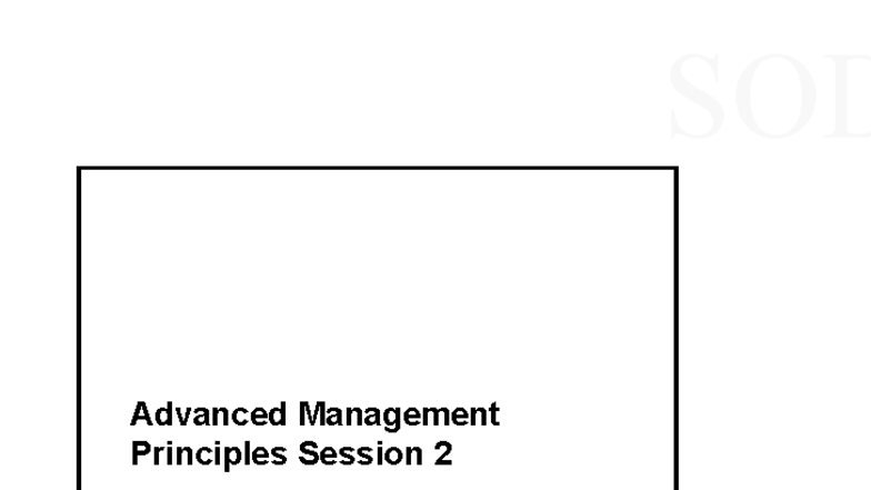 SOD Advanced Management Principles: Assignment 1 Overview and Framework ...