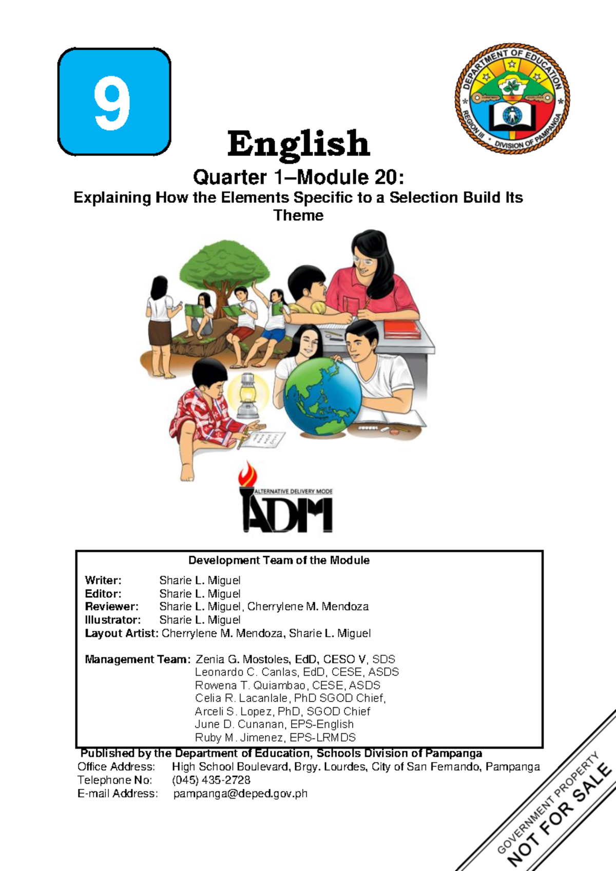 English 9 Q1 Module 20: How Elements Shape a Literary Theme - Studocu