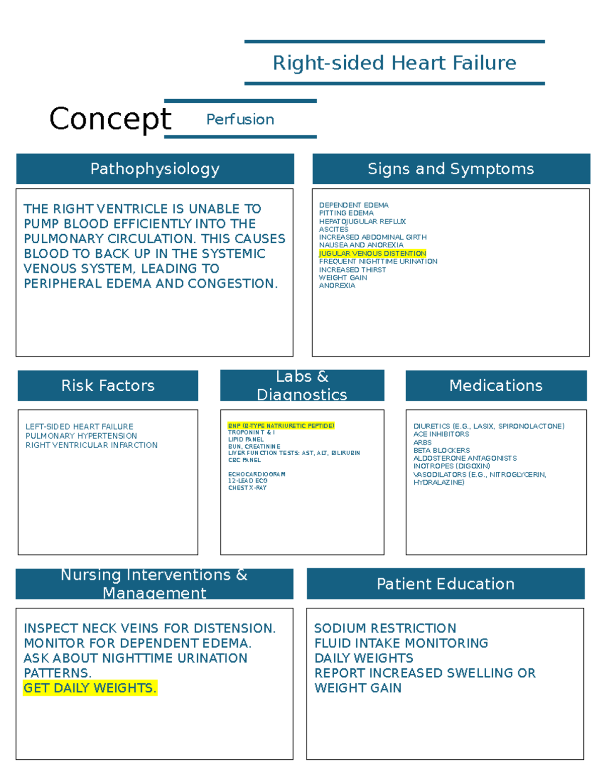 Right-Sided Heart Failure Study Guide: Pathophysiology & Management ...