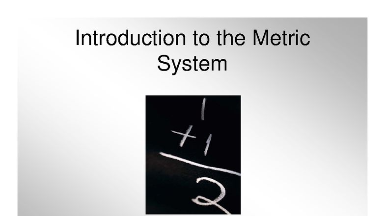 Intro to Metric System: Conversions & Fundamental Units - Studocu