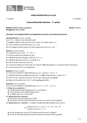 Mathématiques L2 Cours complet - Mathématiques licence 2ème année 4 ...