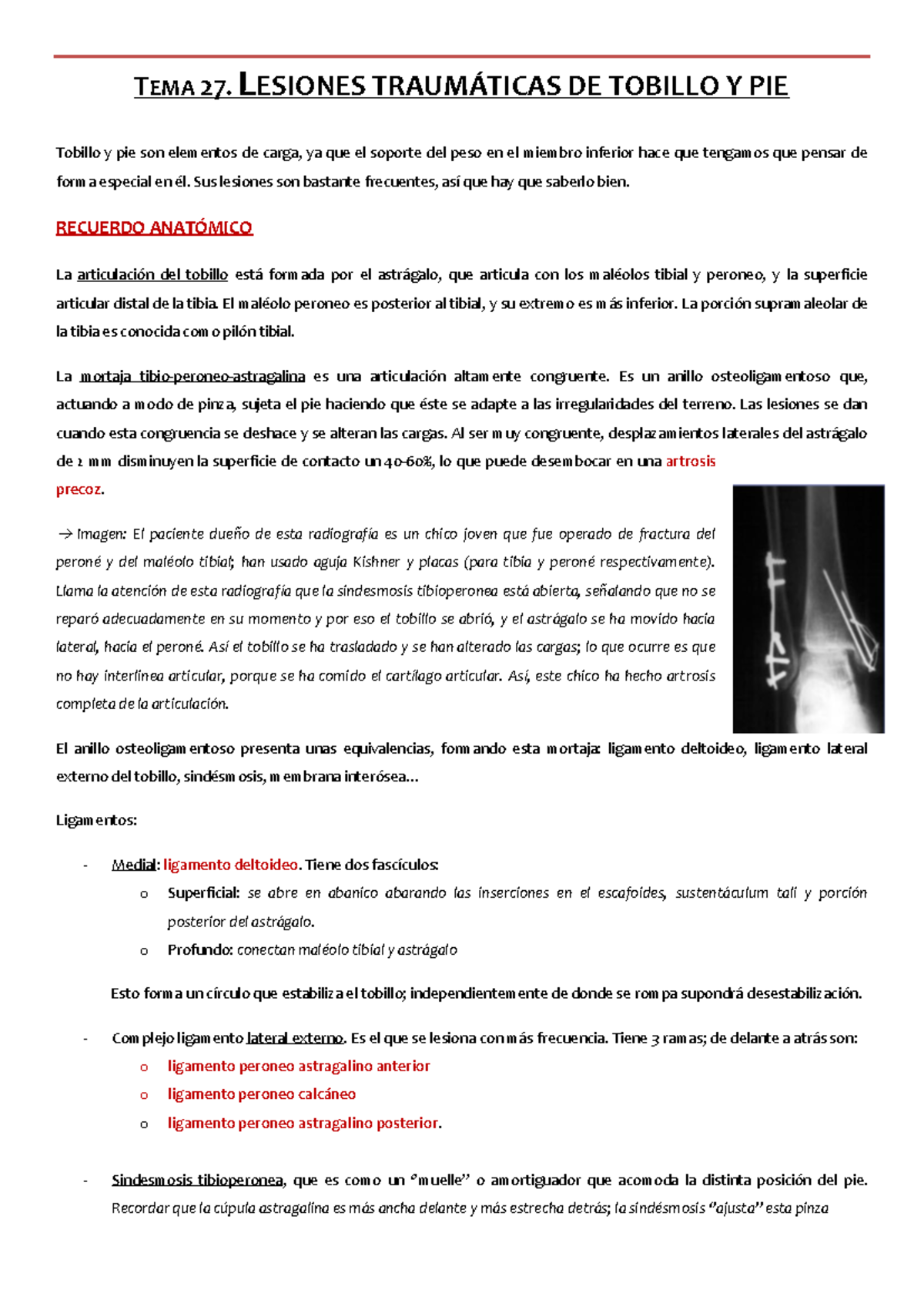 420 Lesiones Traumatológicas de Tobillo y Pie - Clases y Tratamiento ...