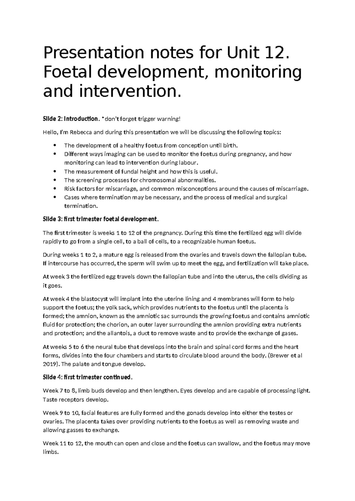 Nutrition & Digestion Presentation Notes (Unit 9) - Studocu