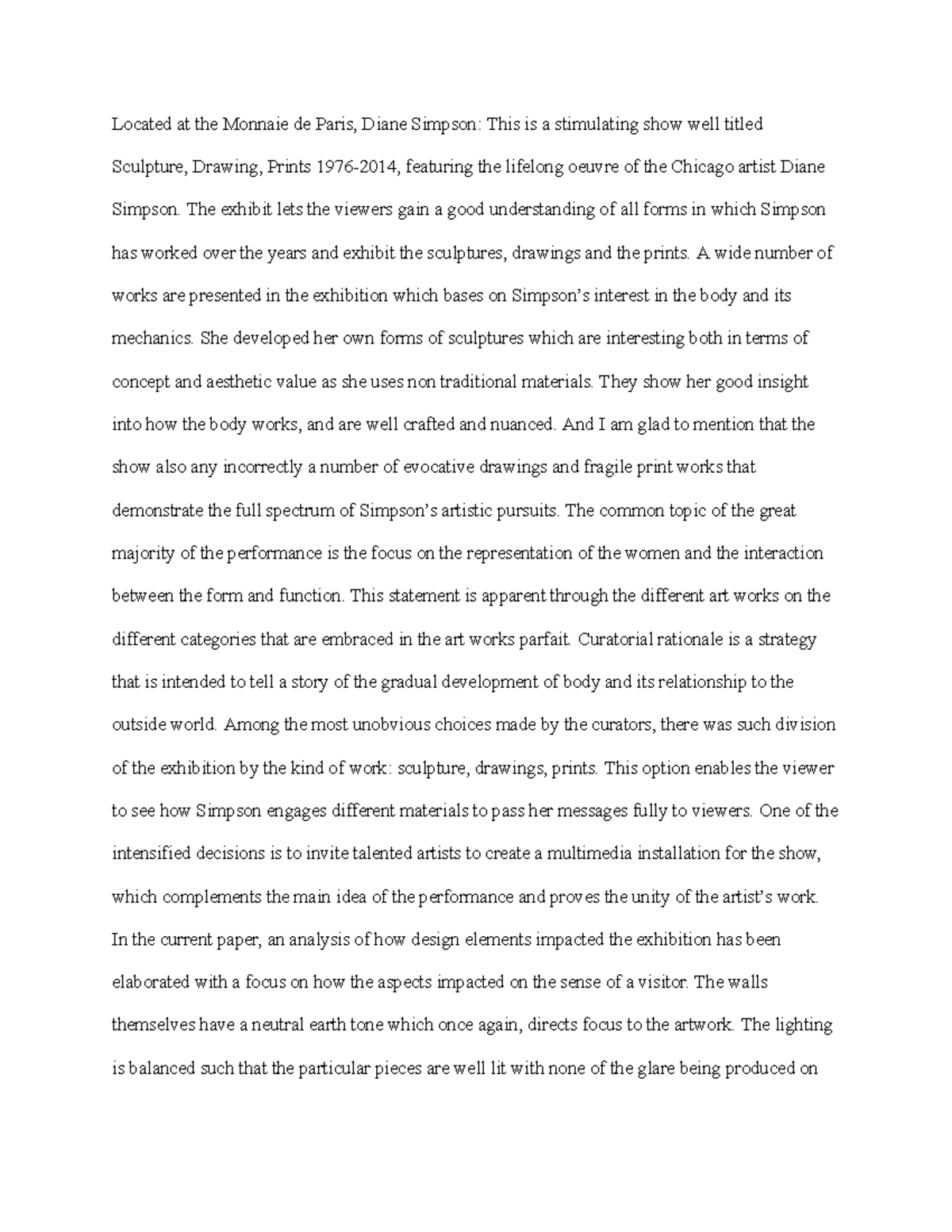 Exhibition Review: Diane Simpson's Sculpture, Drawing, Prints (1976 ...