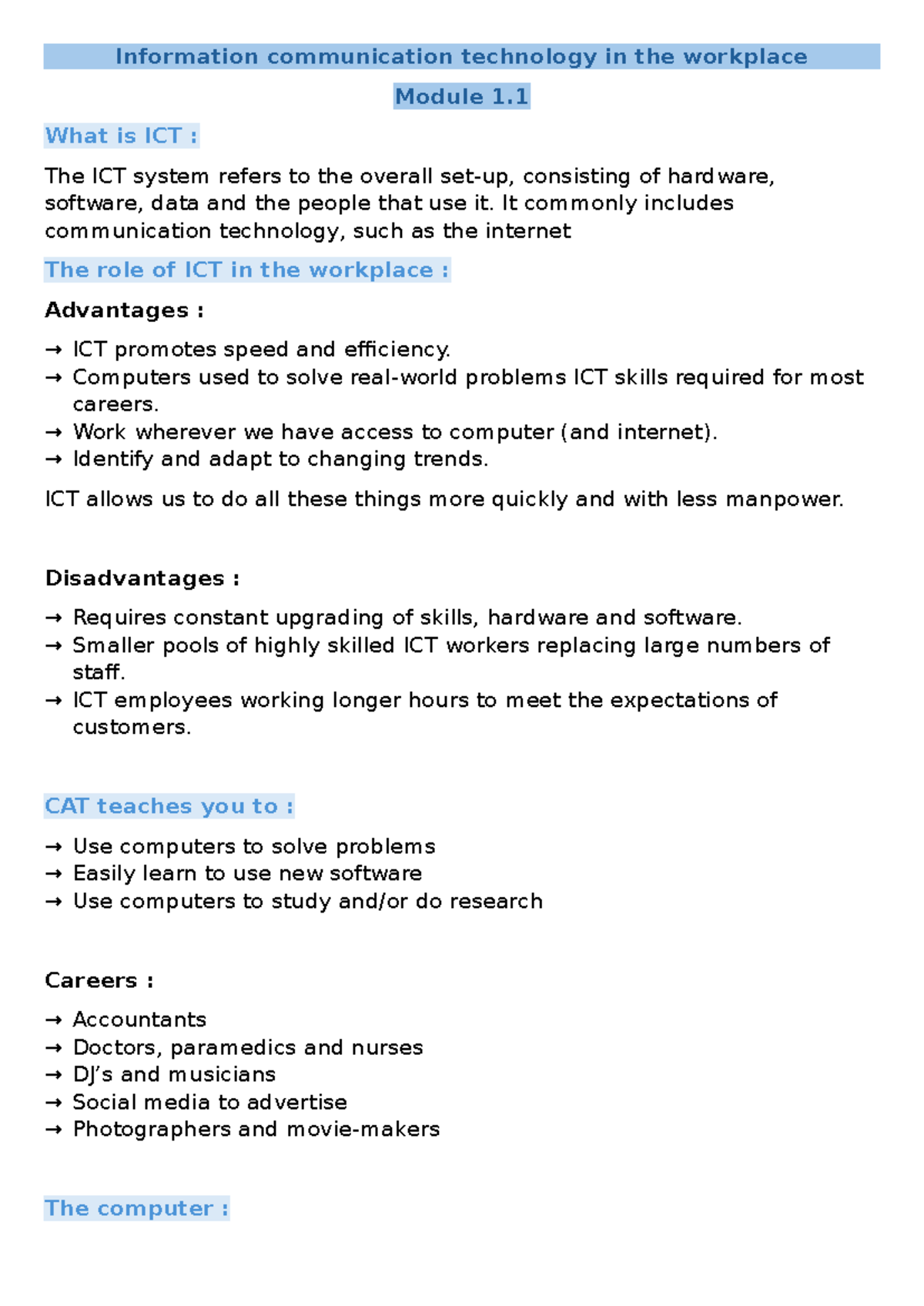 ICT in the Workplace: Roles, Advantages, and Technologies Overview ...