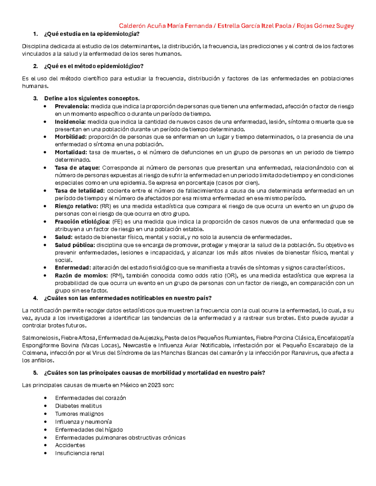 Tarea Bacter - Cuestionario de Epidemiología y Definiciones Clave - Studocu