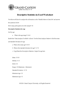 [Solved] Compare descriptive and inferential statistics Discuss why both - Application and ...