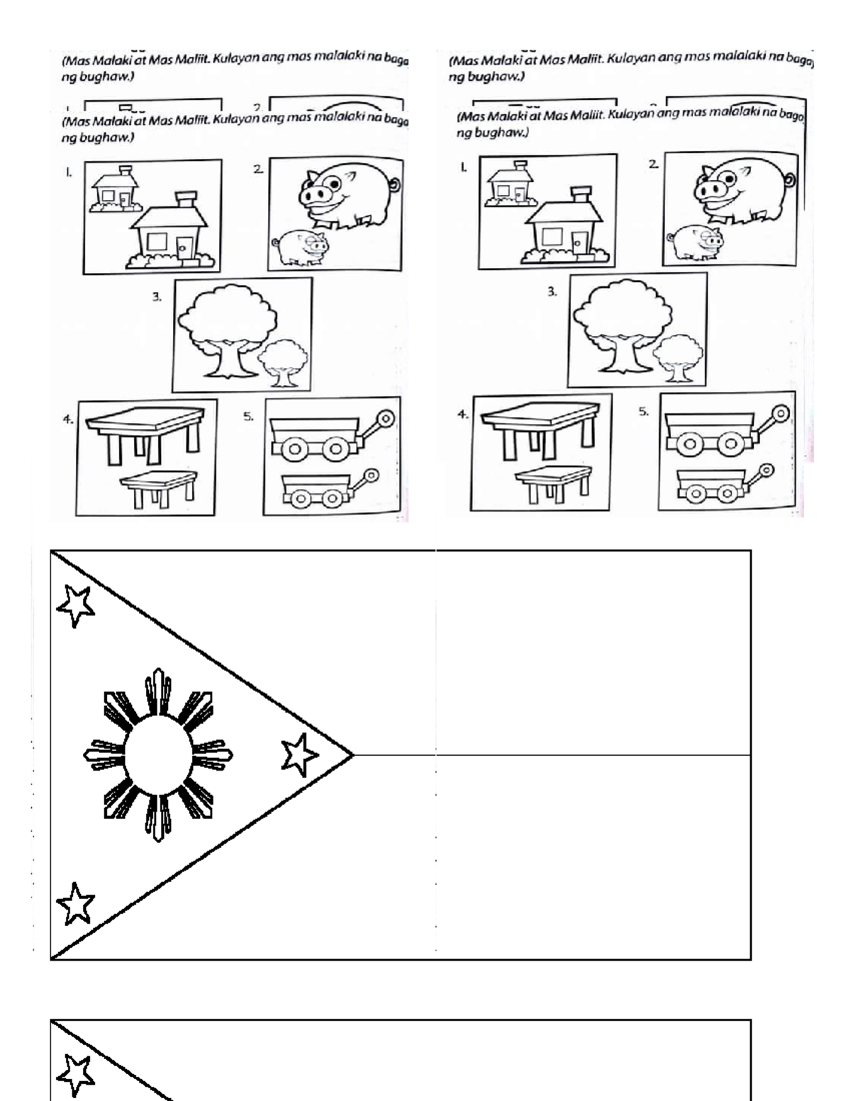 Mas Malaki at Mas Maliit: Week 1 Math Activities - Studocu