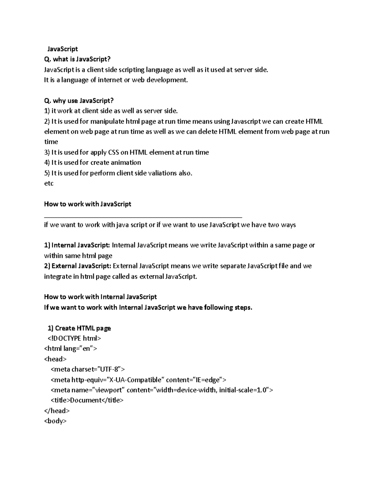 JavaScript Basics: Understanding Functions, Arrays, and DOM (CS101) - Studocu