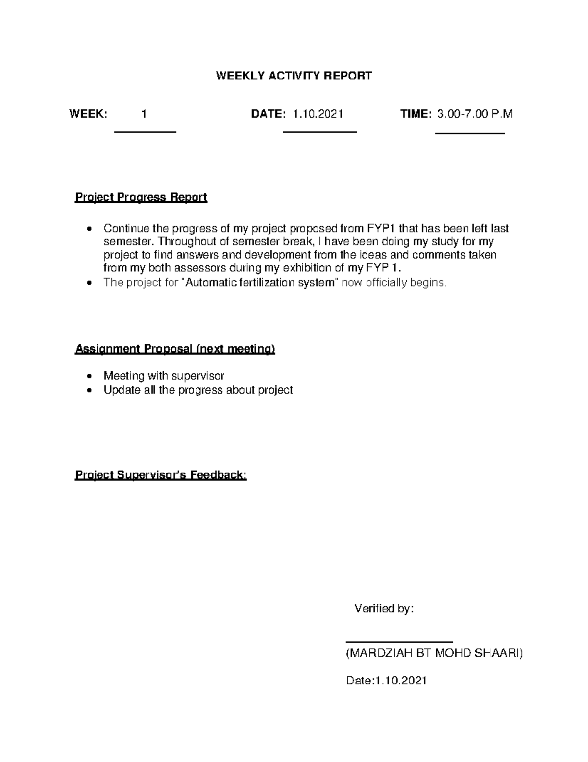 WEEK 1 Logbook FOR FINAL YEAR PROJECT - Civil Engineering - POLIMAS ...