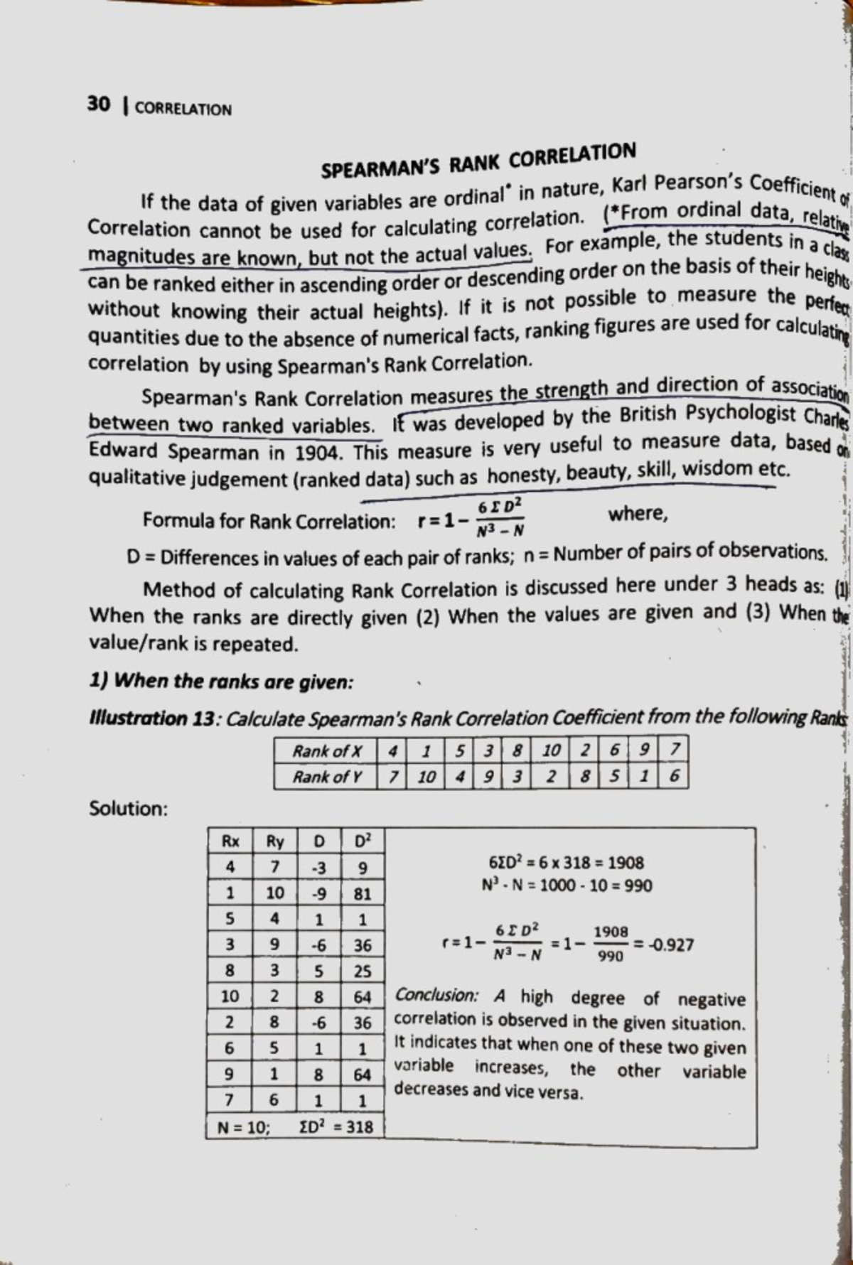 Spearman's Rank Correlation: Theory, Problems & Answers (Stat 101 ...