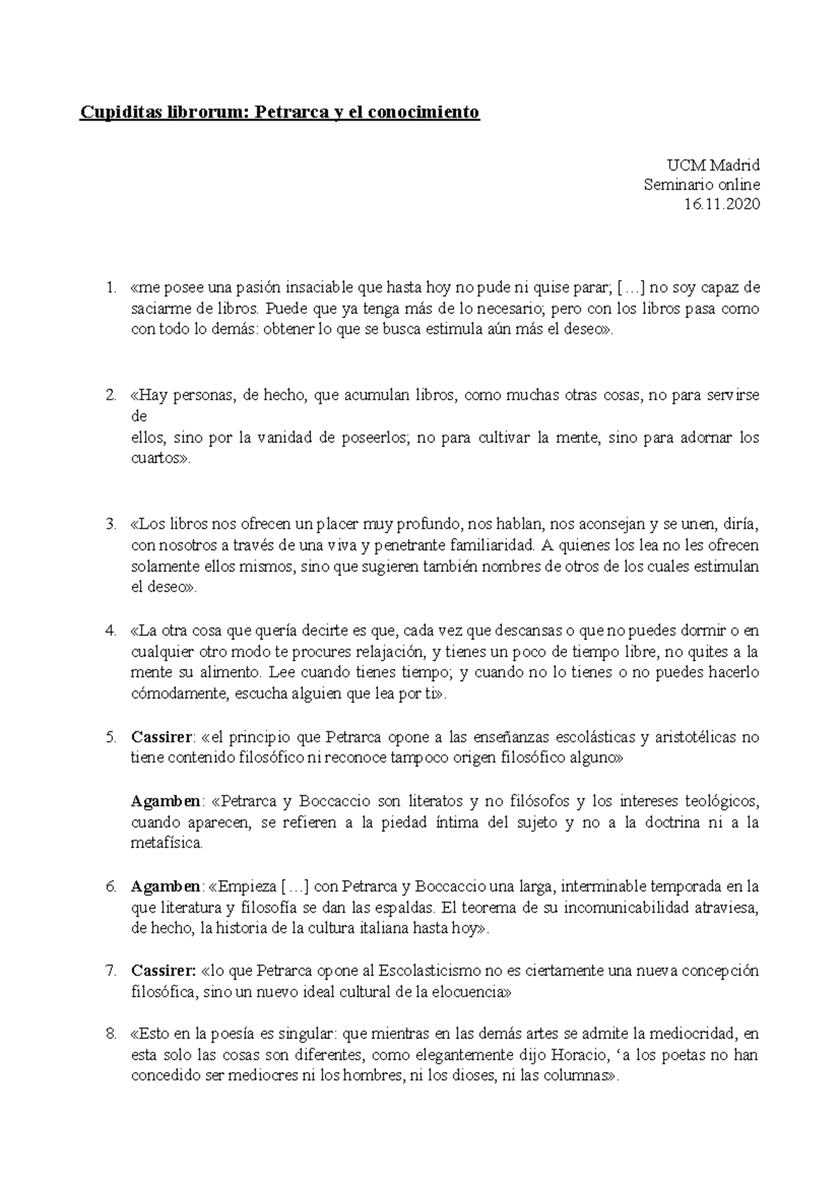 Expo Petrarca: Renacimiento y Conocimiento UCM Madrid 2020 - Studocu