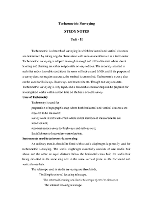 Surveying Lecture Notes - LECTURE NOTES ON SURVEYING (ACE002) B. Tech ...