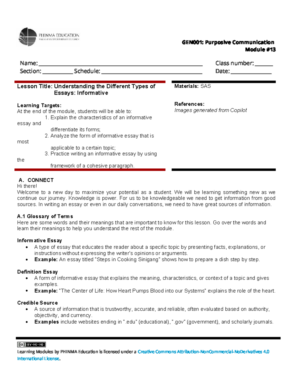 GEN001: Understanding Informative Essays - A Student Guide - Studocu