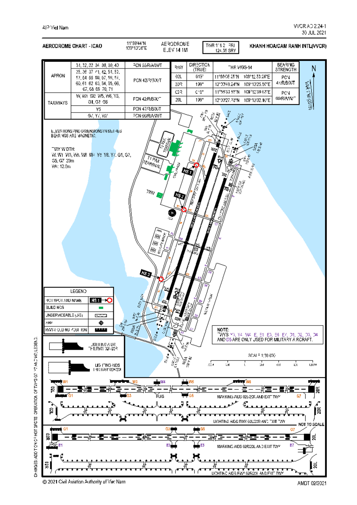 VVCR-AD-2 - Aerodrome Chart for Cam Ranh Intl (30 JUL 2021) - Studocu