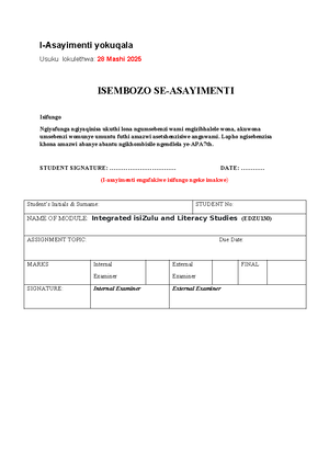 [Solved] isakhiwo sangaphandle senkondlo - Isizulu first educational ...
