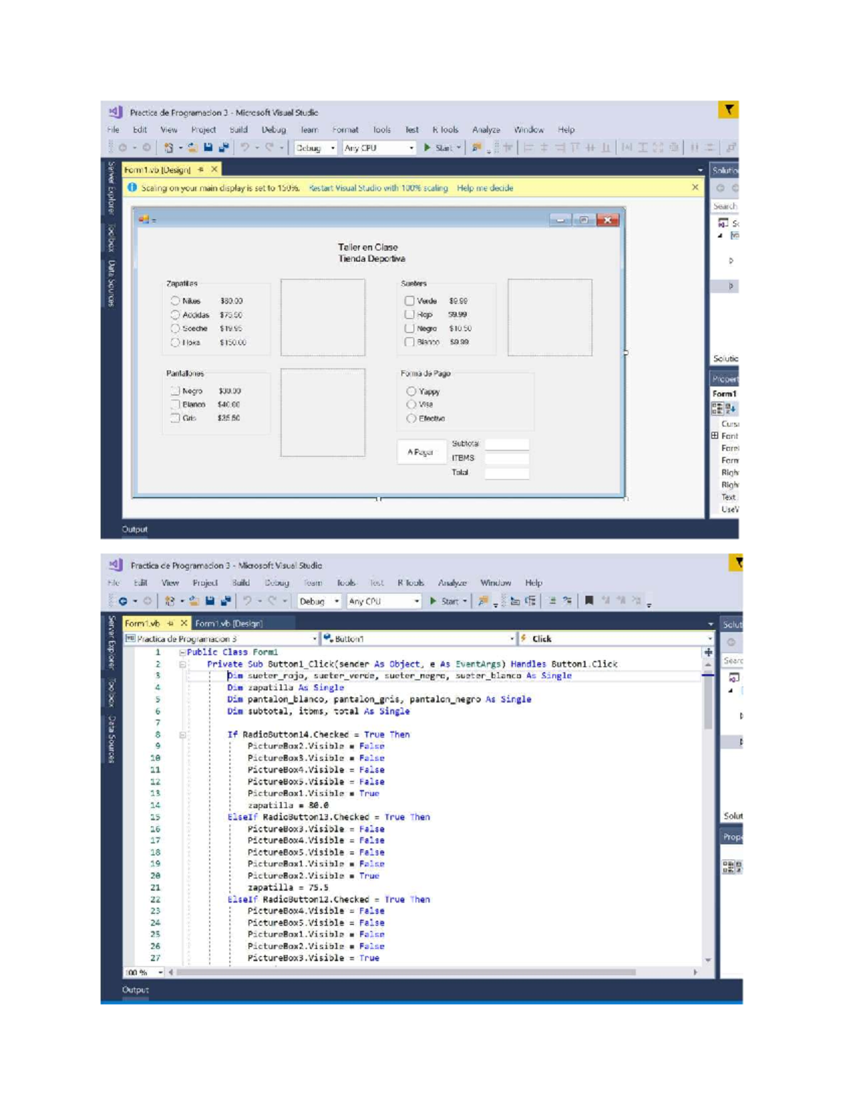 Taller 3 de Programación 3 en Microsoft Visual Studio - Studocu