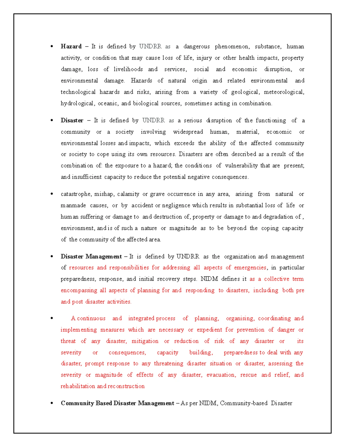 Disaster Management Notes - Mains Paper G (2013) - Mohit Sir - Studocu