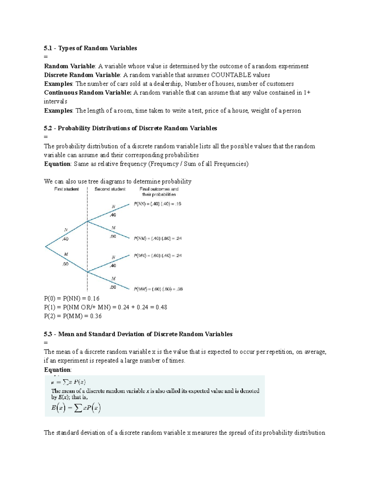 Lecture Notes on Random Variables and Probability Distributions - Studocu