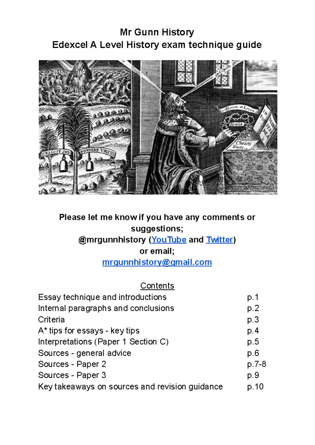 Edexcel A Level History Exam Technique Guide by Mr. Gunn - Studocu