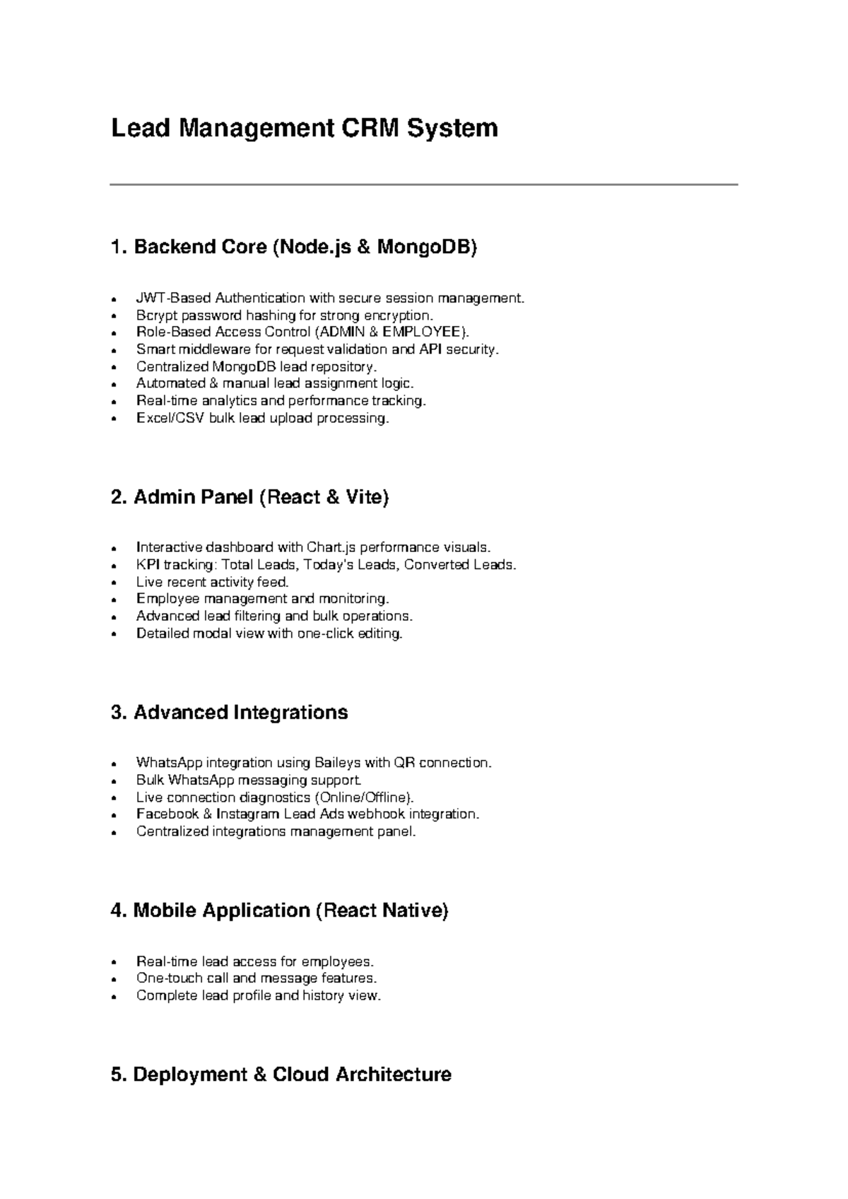 CRM Project Completion Report: Lead Management System Overview - Studocu