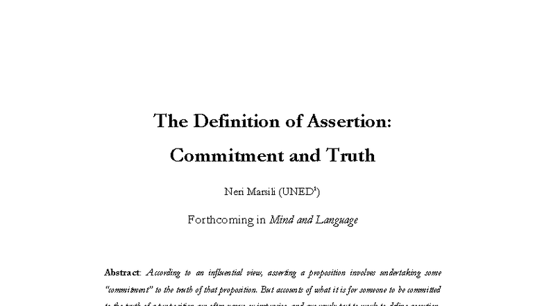 B4F6E094 27C2 11EE A008 F5C17479 D191 - The Definition of Assertion ...
