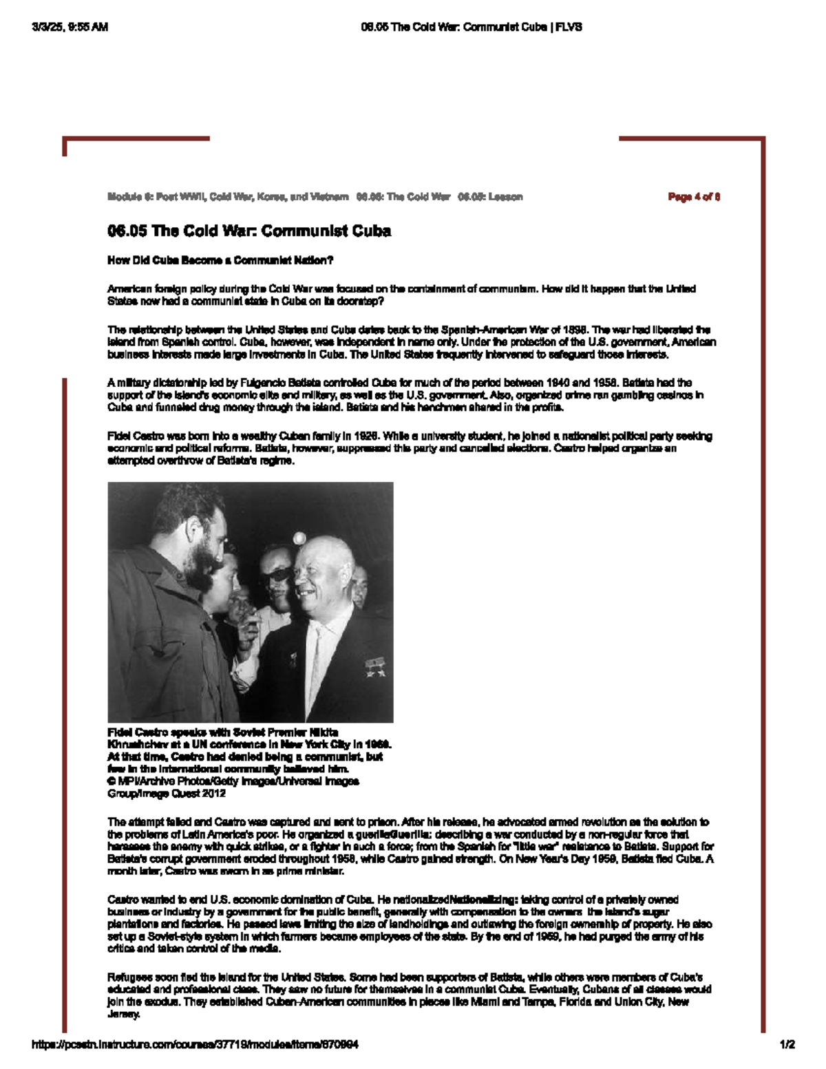 Cold War Overview and Key Events - History 101 Lecture Notes - AM 06 ...