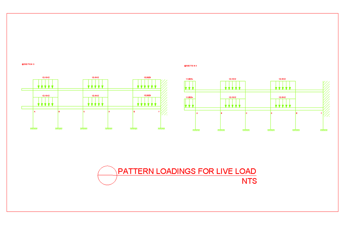 Pattern Loadings FOR LIVE LOAD 4 - Structural Theory - A B C D E F ...