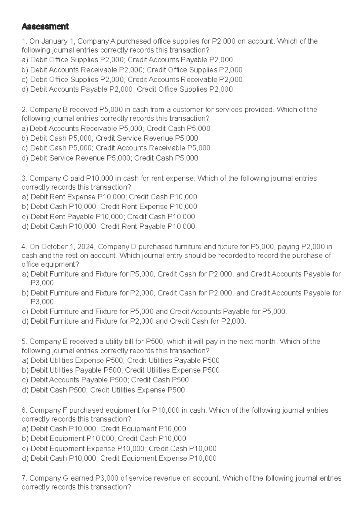 Adjusting Entries for Accounting Transactions (Course Code: ACC101) - Studocu