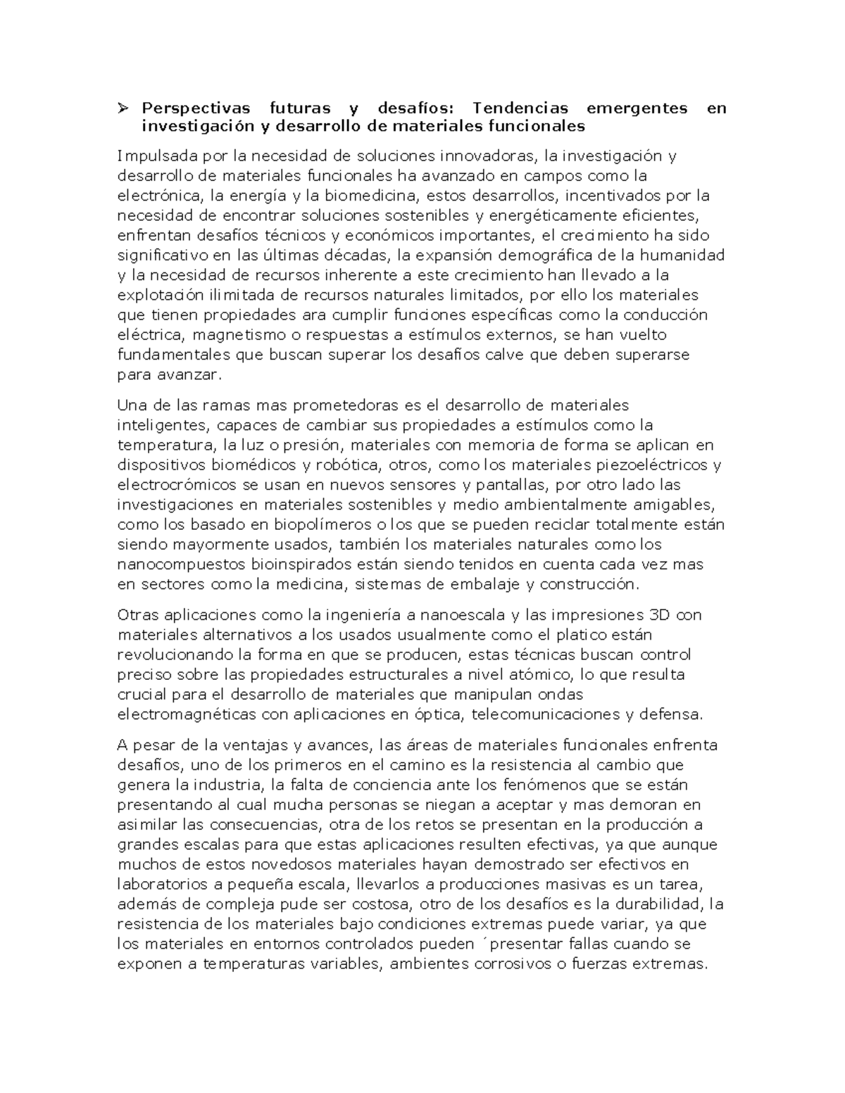 Perspectivas futuras y desafíos Wilmer Gonzalez - Perspectivas futuras ...