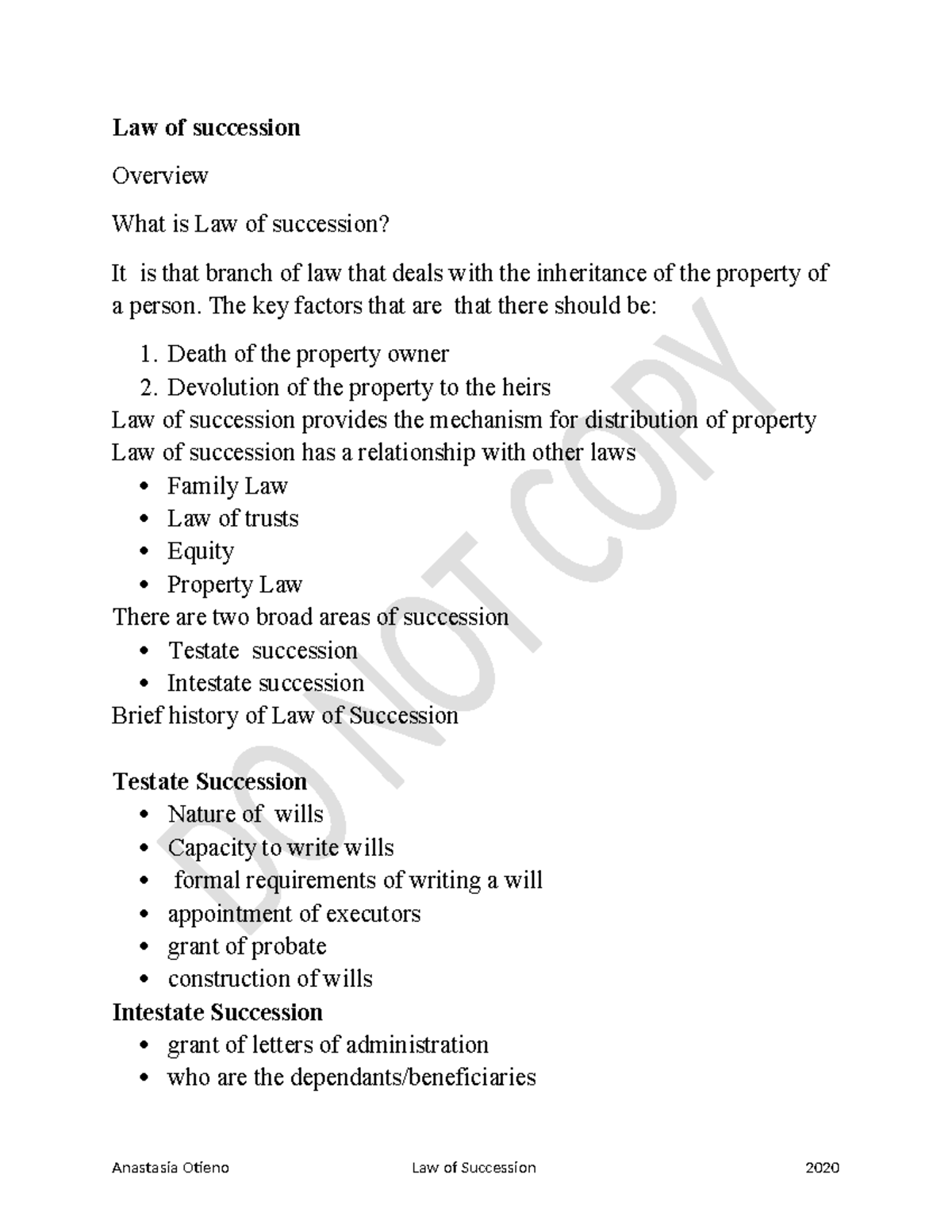 Law of Succession Overview: Key Concepts and Legal Framework (2023 ...