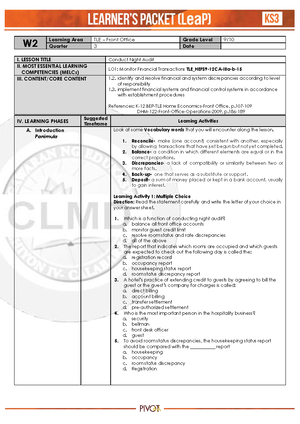 Q3 Module 2 G11 Cookery - TVL-HE COOKERY NCII QUARTER 3 – MODULE 2 ...