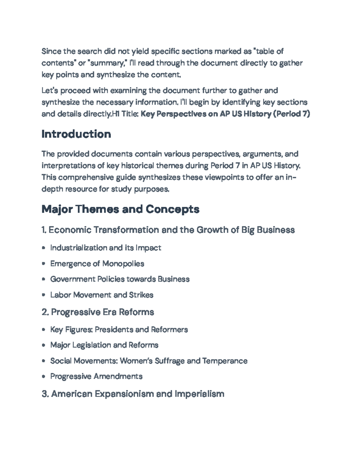 AP US History Overview: Key Themes from Period 7 for Final Exam - Since ...