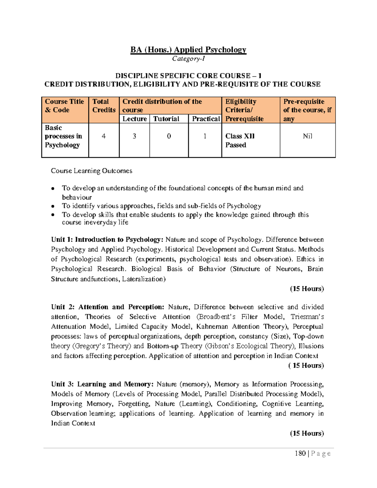SEM 1 merged - All in detail - BA (Hons.) Applied Psychology Category-I ...