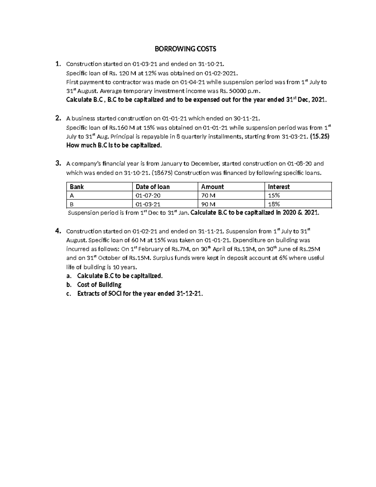Borrowing Costs - IAS 23: Capitalization and Expense Analysis - Studocu