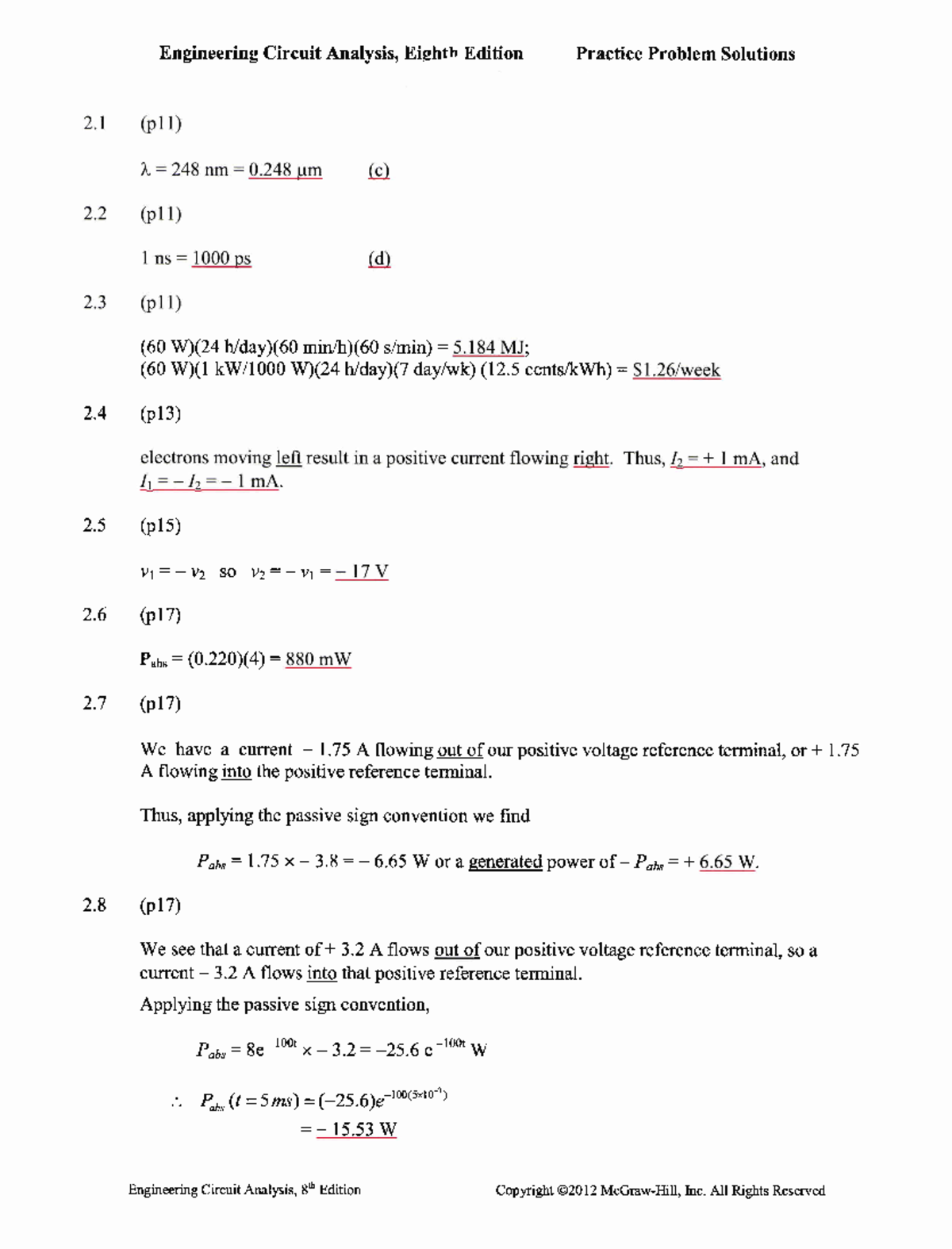 Chapter 2 - Practice problem solution of engineering circuit analysis - Engineering Circuit ...